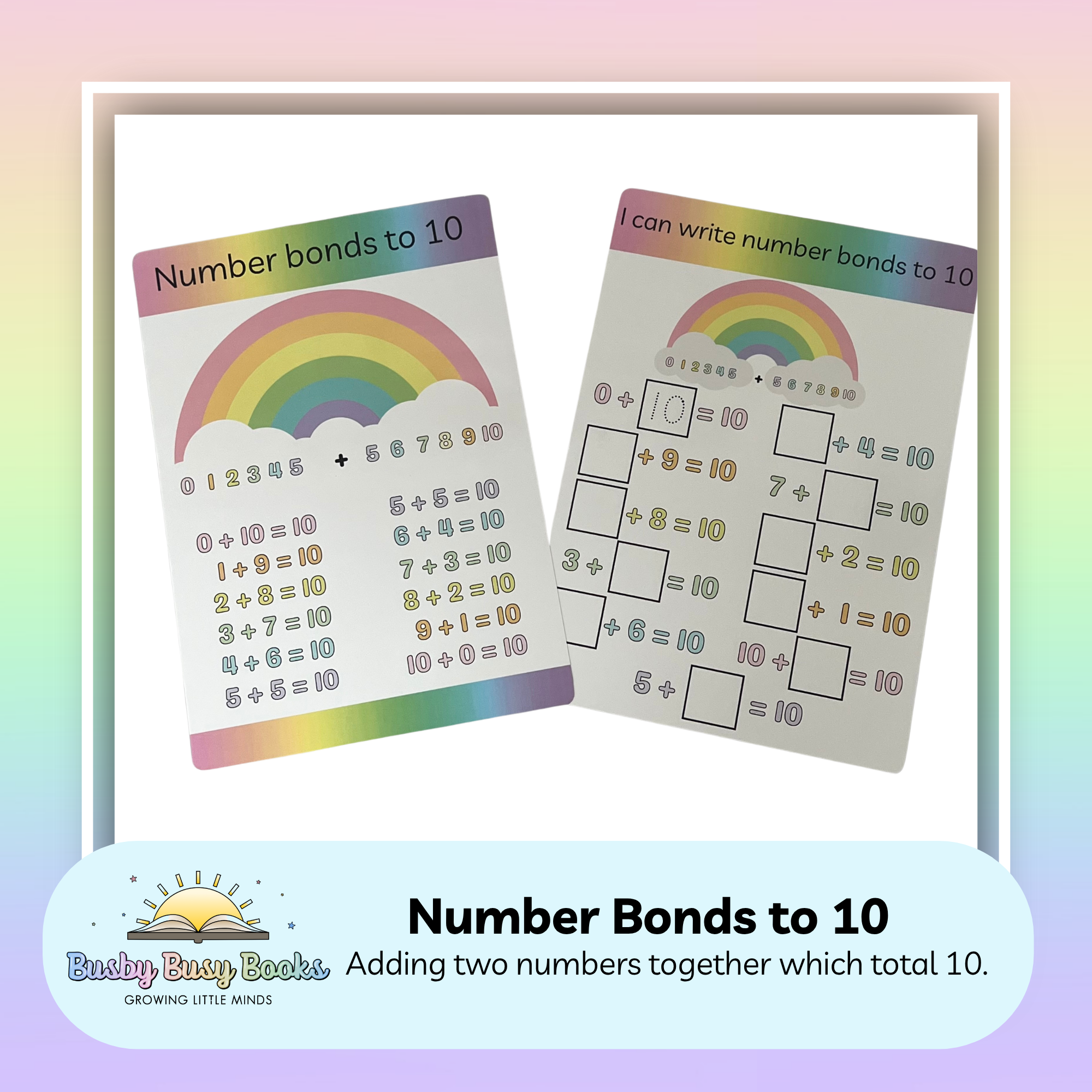 Number Bonds to 10 Mats KS1 | Busby Busy Books