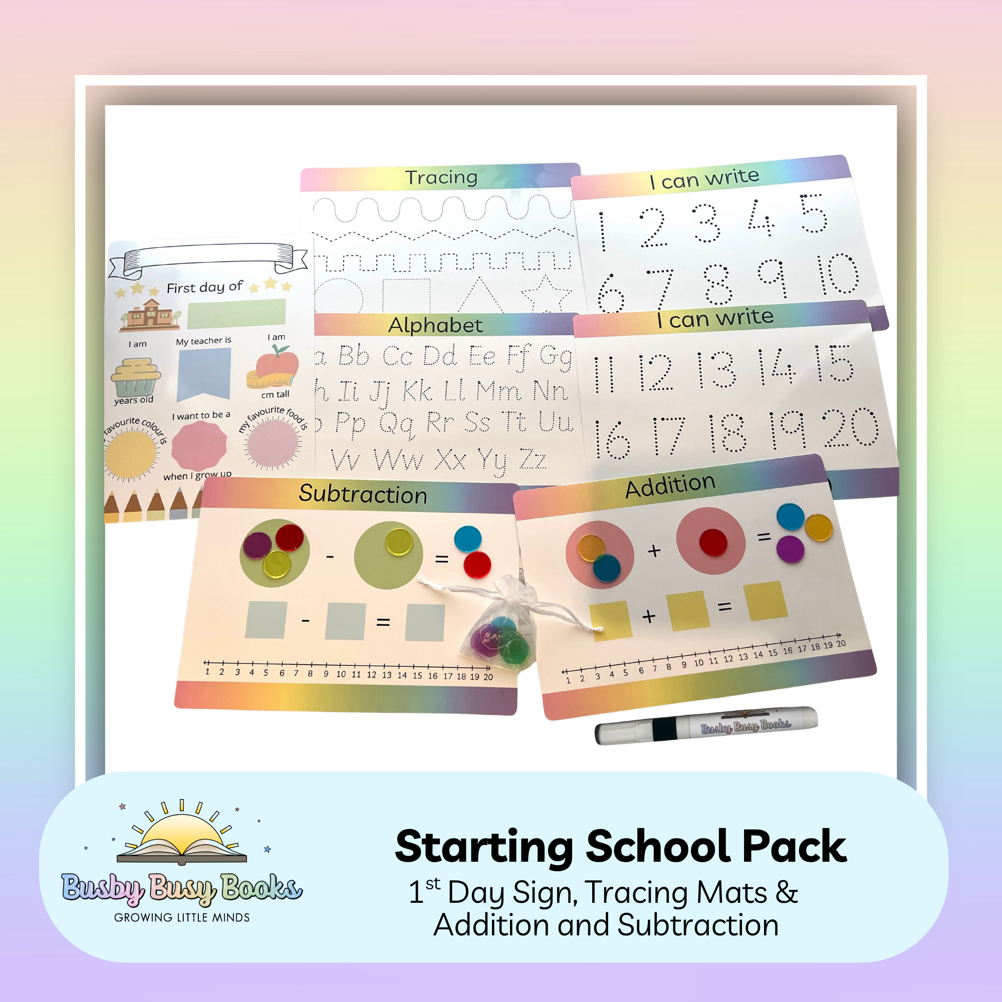 Starting School Pack – Busby Busy Books