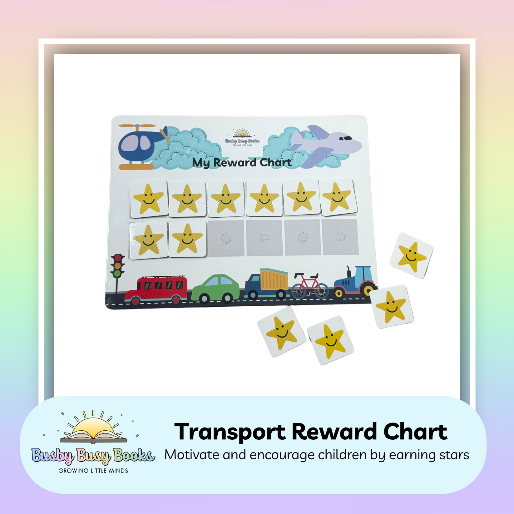 Reward Chart - Transport Theme – Busby Busy Books
